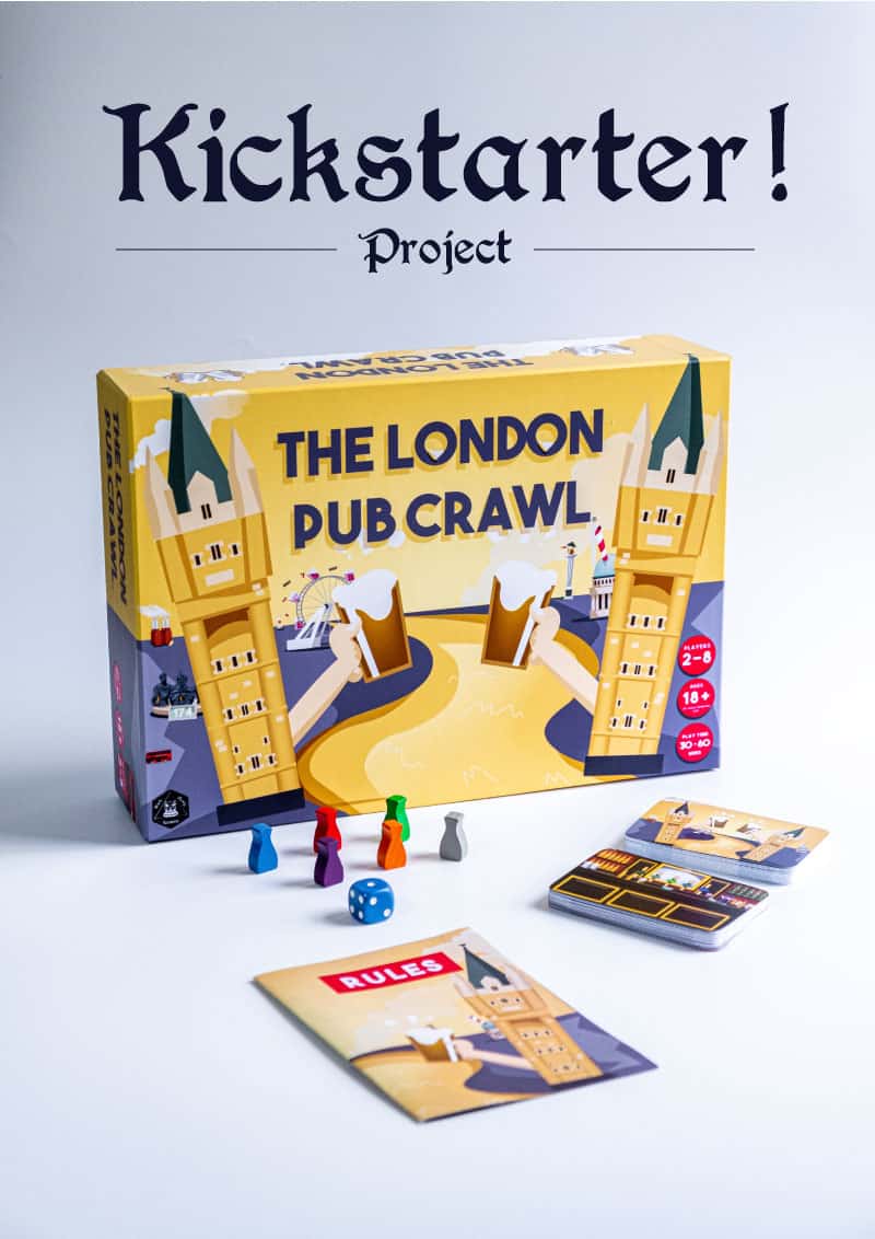 Example of a Kickstarter board game | The London Pub Crawl - DBG